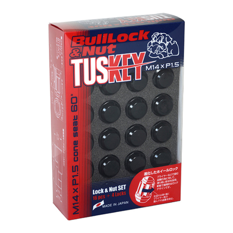 Project Kics 16 LUGS + 4 LOCKS Tuskey Black Bullock And Nut Set - 14X1 – FunctionWerks