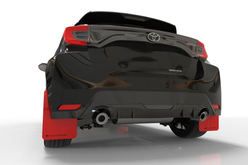 Rally Armor 20-22 Toyota GR Yaris Hatchback Red Mud Flap w/ Black Logo ...